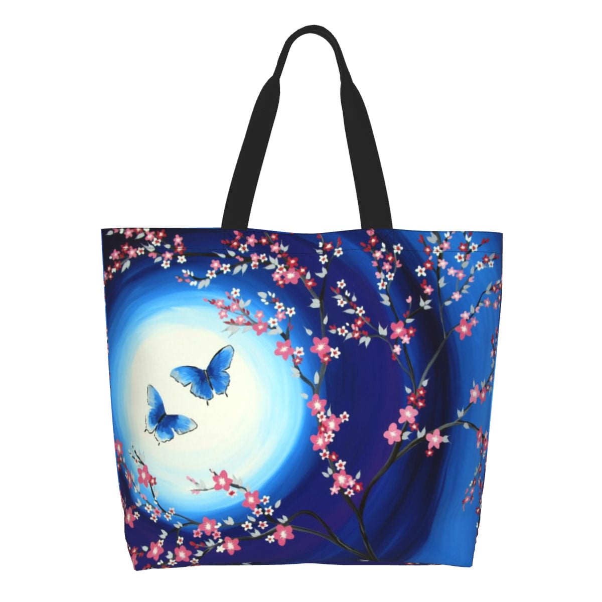 Fashion Sakura Tree Cherry Blossom Shopping Tote Bag Recycling Japanese ...