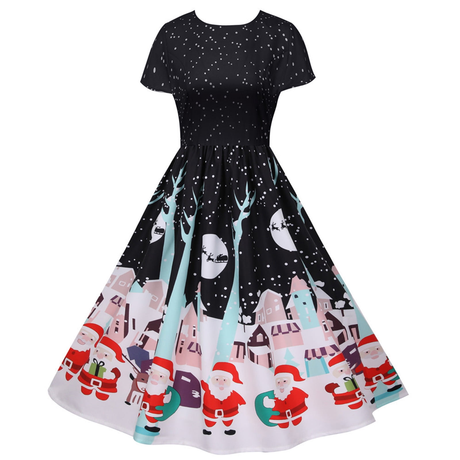 Fashion Savings,Tejiojio Mom Dresses Womens Round Neck Short Sleeve ...
