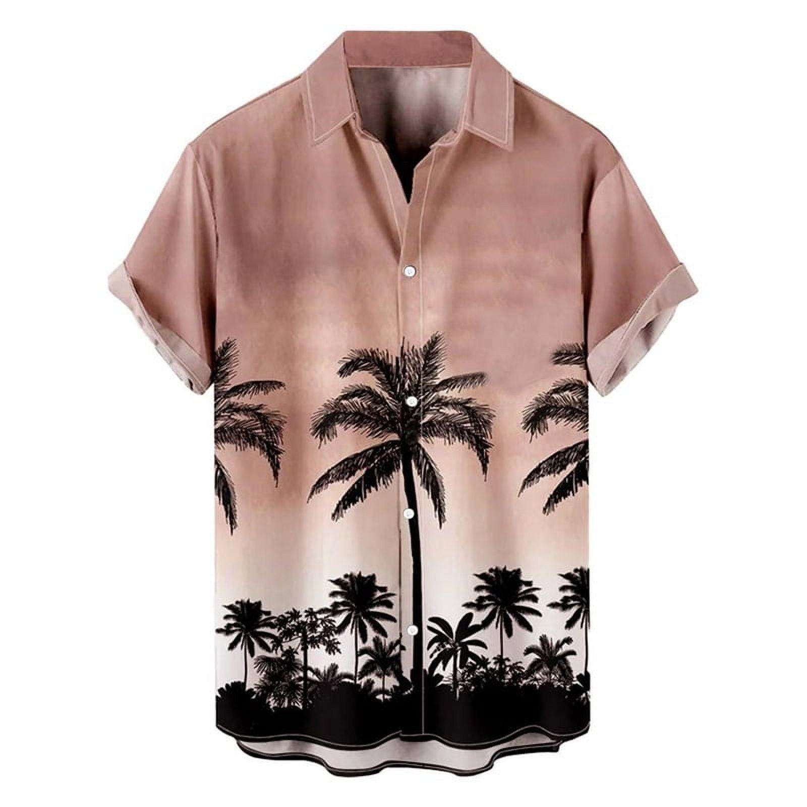Fashion Saxoph Piano Pattern Shirt Men Tropical Tree 3d Print Shirts ...
