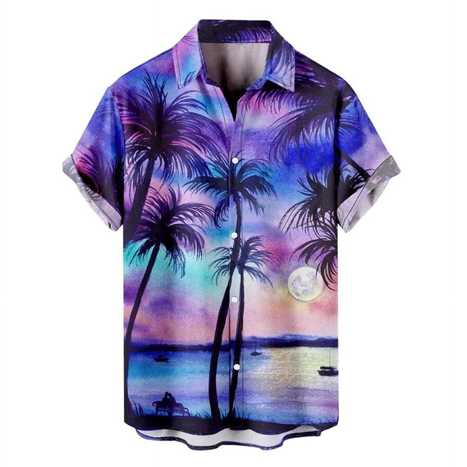 Fashion Saxoph Piano Pattern Shirt Men Tropical Tree 3d Print Shirts ...
