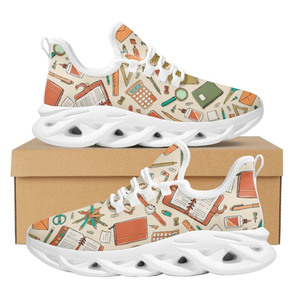 Fashion School Book Printing Lightweight ing Shoes Breathable Non-slip ...