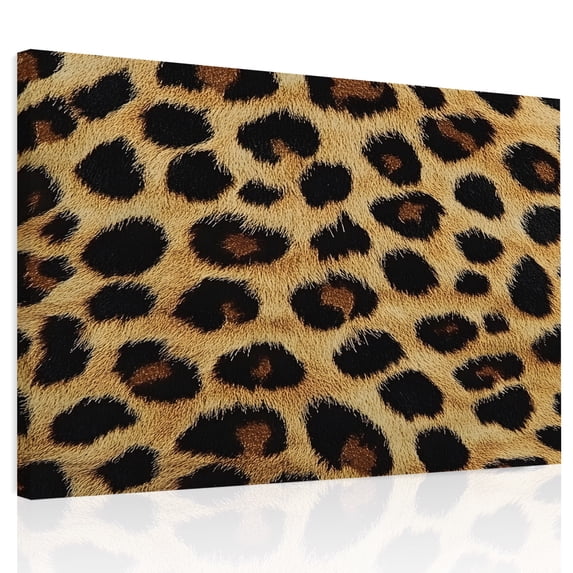 Fashion Sexy Animal Canvas Print Wall Art, Retro Brown Leopard Print ...