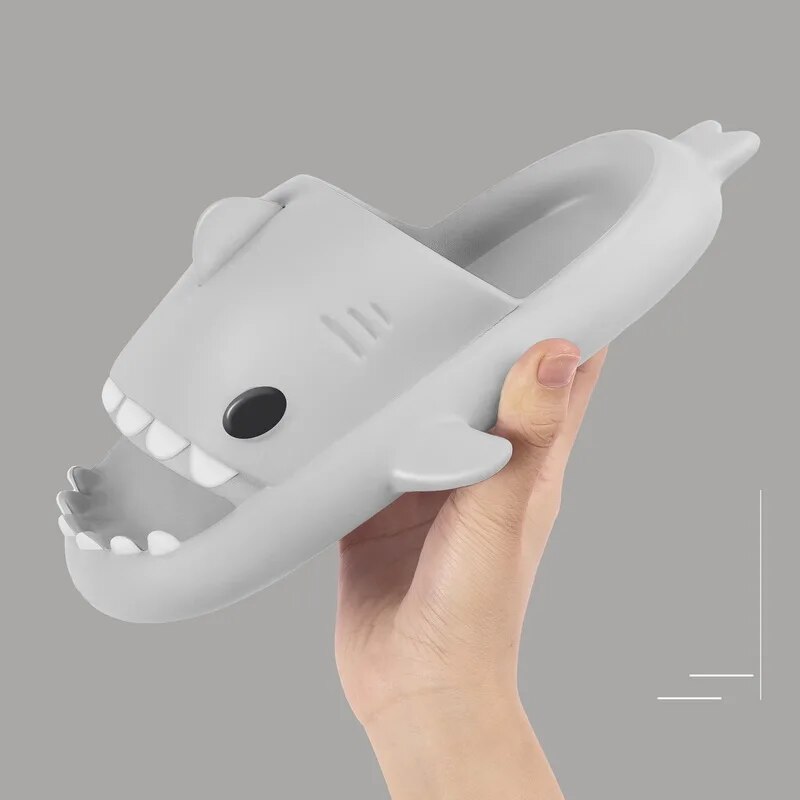 Fashion Shark Slippers 3cm Platform Women Men Indoor Bathroom Shark ...