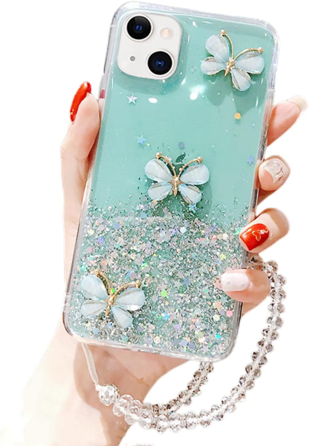 Fashion Shiny Exquisite Butterfly TPU Phone case for iPhone 14 13 12 11 ...