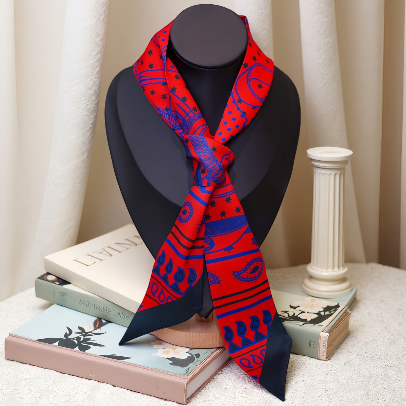 Fashion Silk Scarf Ribbon for Women Bag Handle Wrap Hair Tie Long Neck ...