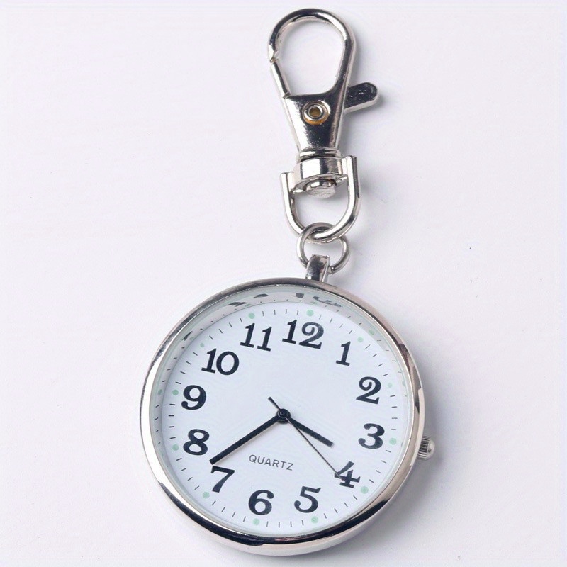 Fashion Simple Quartz Pocket Watch Backpack Belt Clip Hanging Clock ...