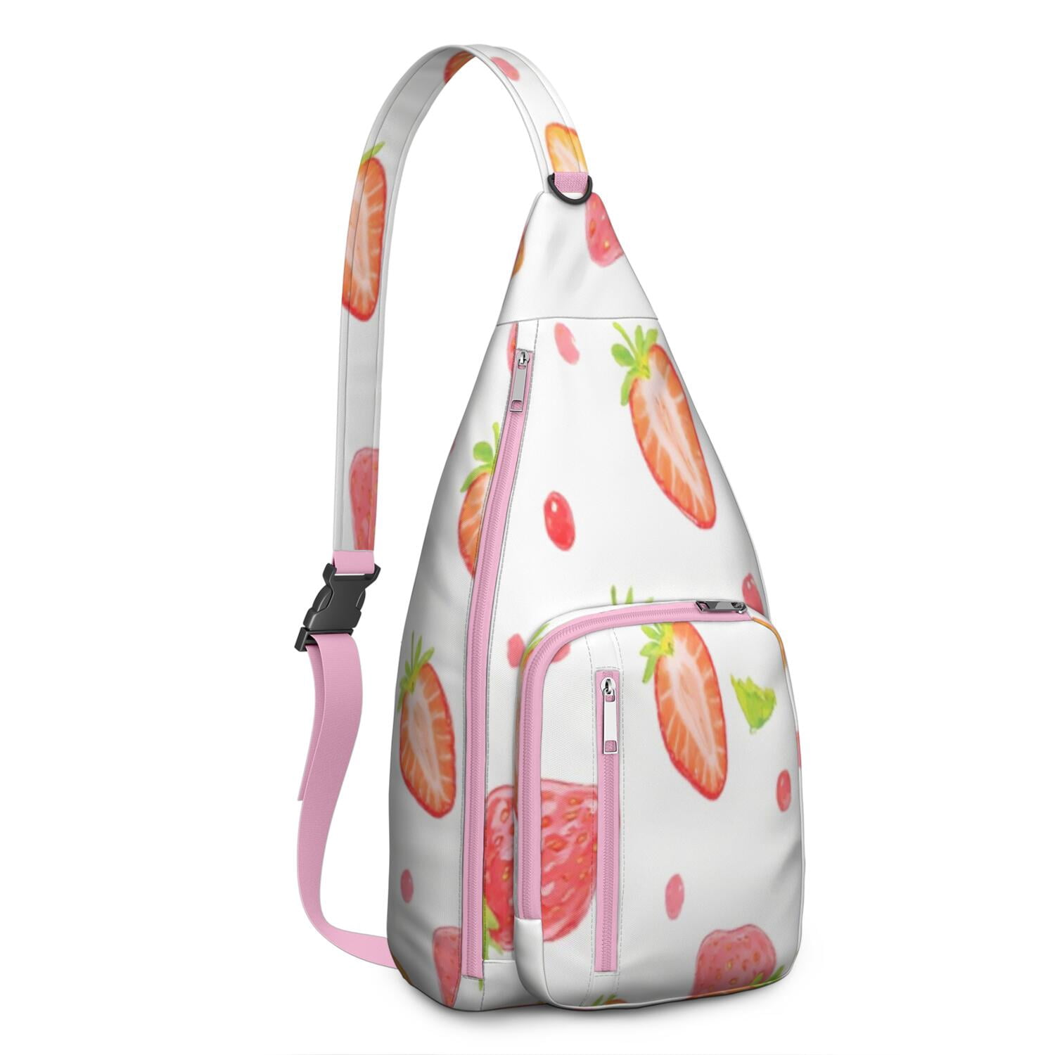 Fashion Sling Backpack Strawberry Trendy Sling Backpack for Women/Men ...