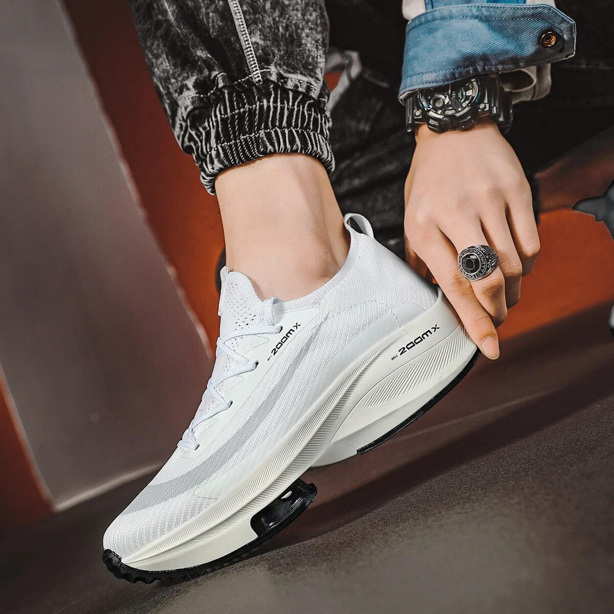 Fashion Sneakers Unisex Round Toe Running Shoe Men Shoes Women Trainer ...