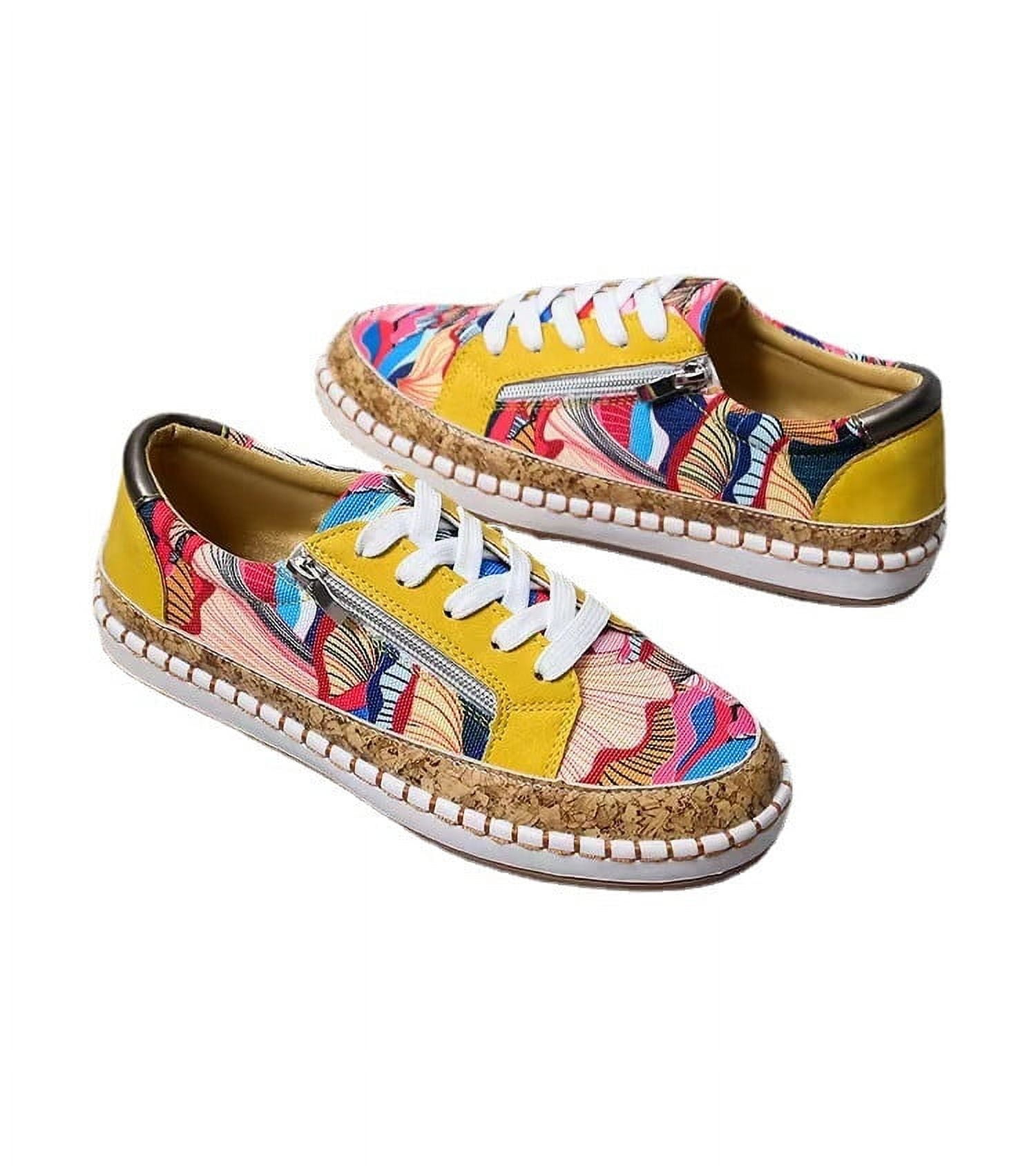 Fashion Sneakers for Women Casual Tie Dye Printed Chunky Bottom ...