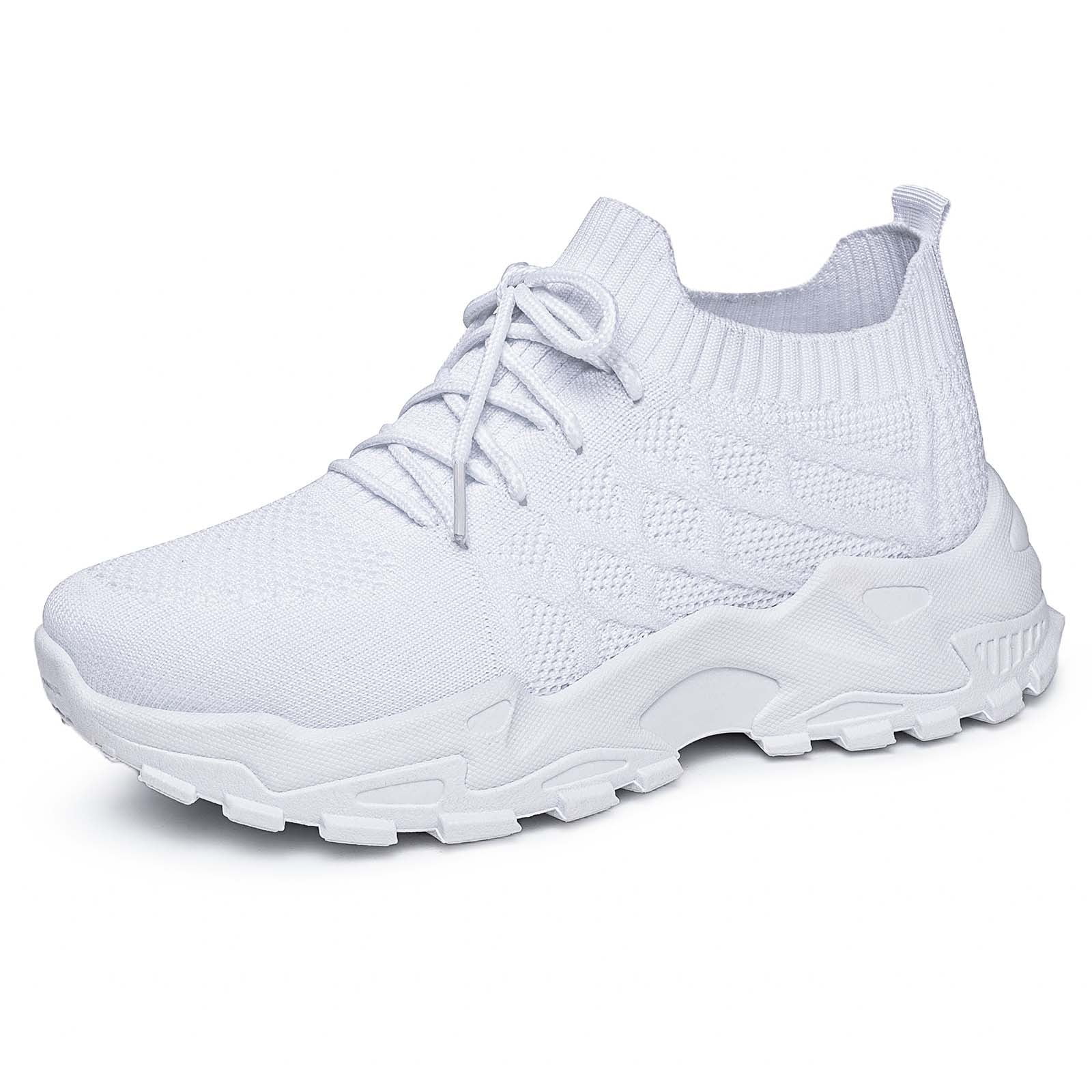 Fashion Solid Color Mesh Thick-Soled Sports Sneakers Breathable Mesh ...