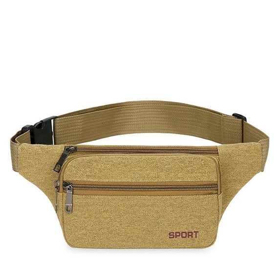 Fashion Sports Men's Retro Canvas Waist Bag Business Bag Slanting Bag ...
