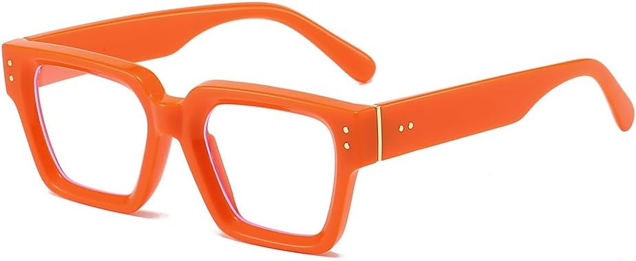 Fashion Square Glasses for Women Men Trendy Thick Frame Computer ...