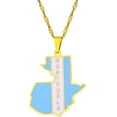 Fashion Stainless Steel Map of Guatemala Pendant Guatemalan Flag ...