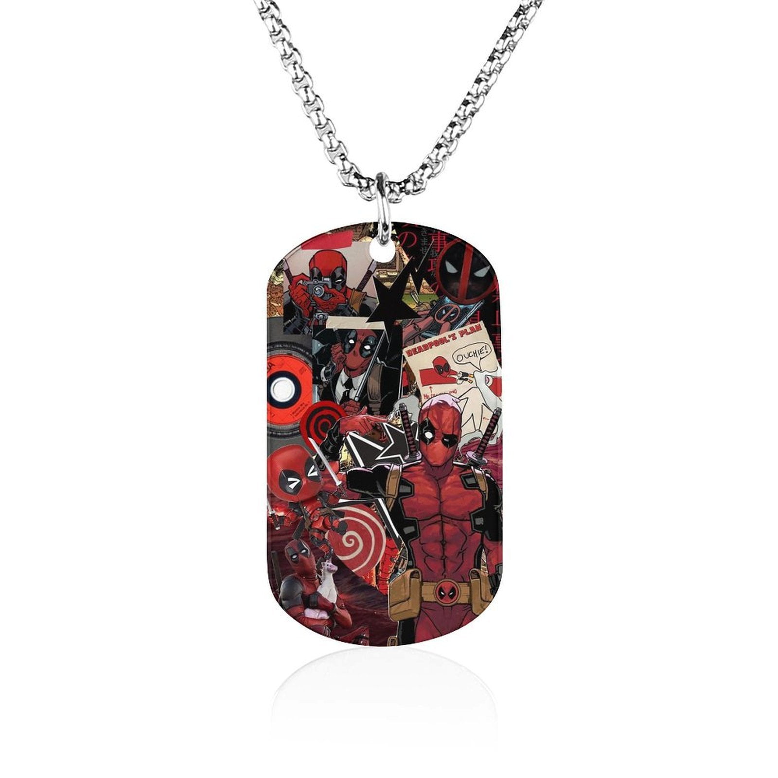 Fashion Stainless Steel Necklace Deadpool Titanium Steel Pendant ...