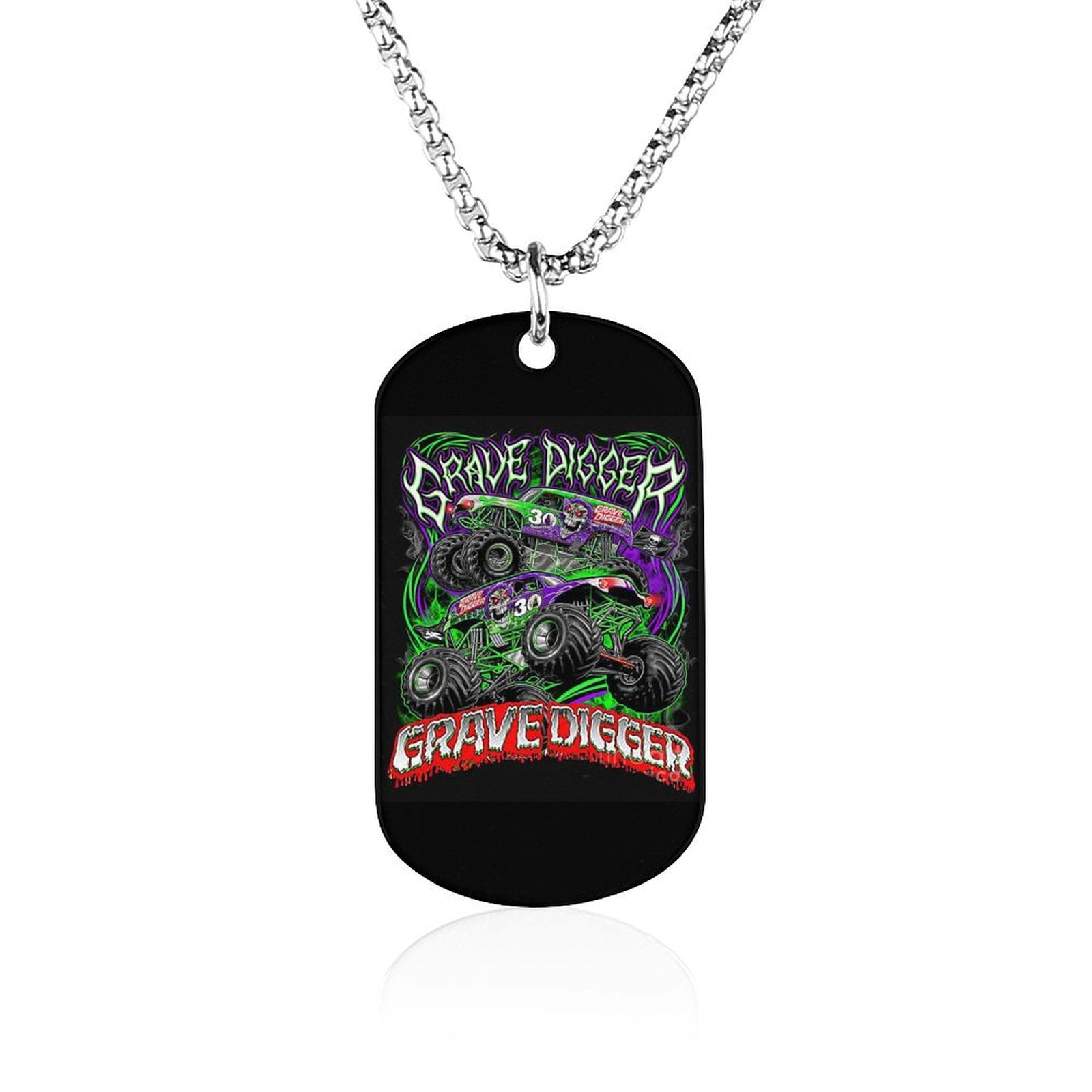 Fashion Stainless Steel Necklace Monster Truck Jam Titanium Steel ...
