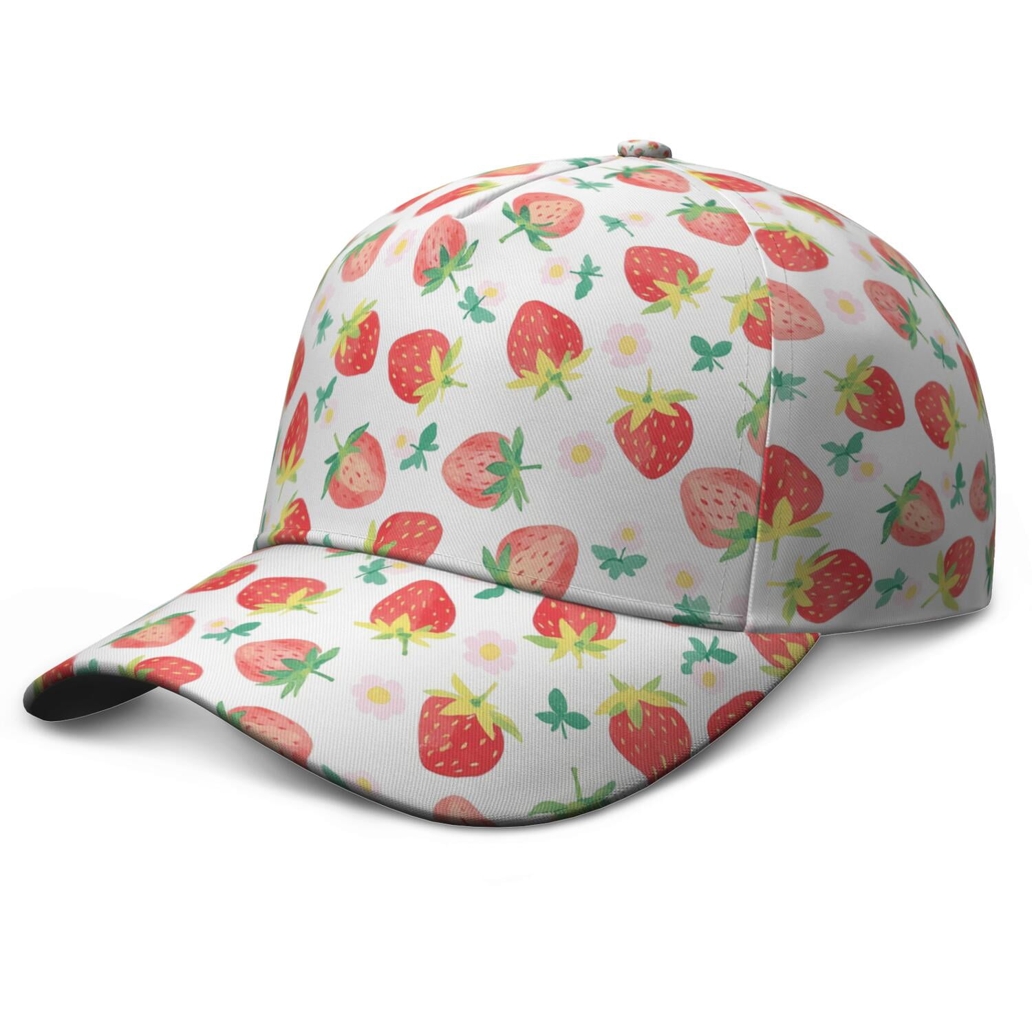 Fashion Strawberry Fruit Adjustable Hat Summer Dad Hat for Jogging ...