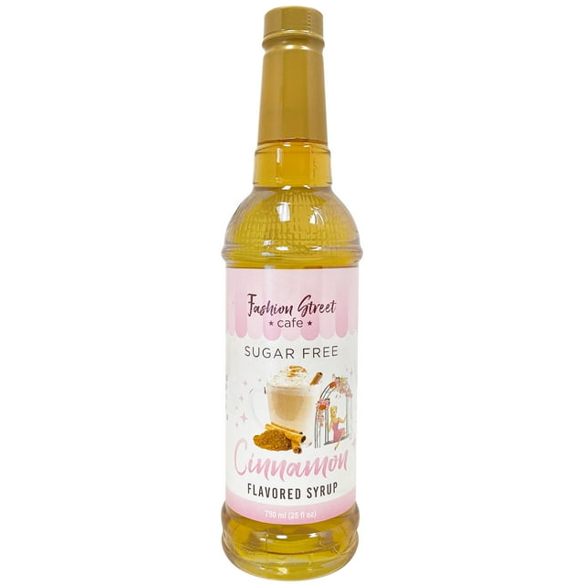 Fashion Street Cafe Sugar Free Flavored Coffee Syrup - Cinnamon , Case ...
