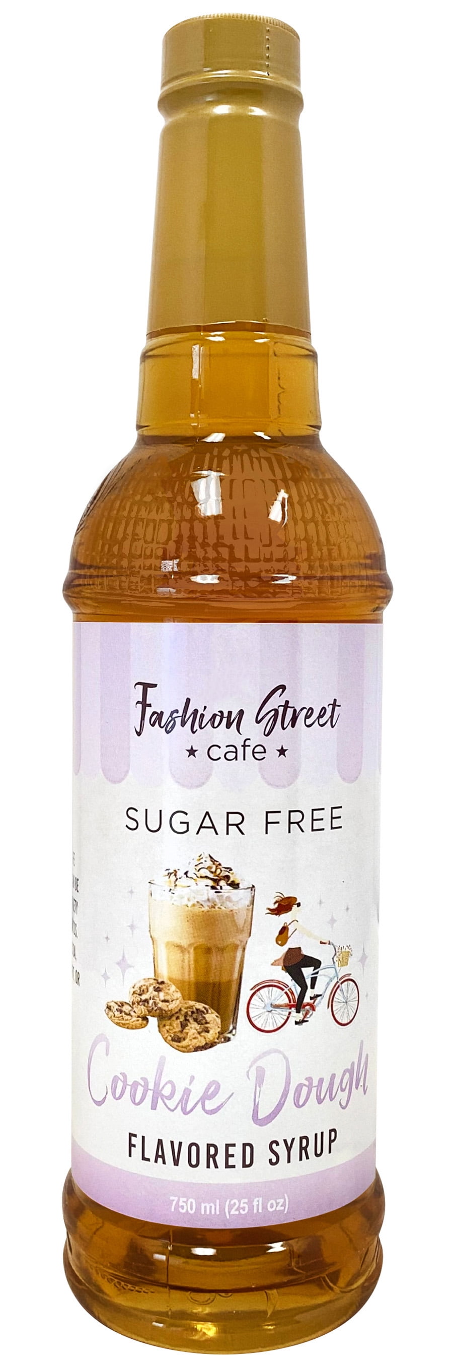 Fashion Street Cafe Sugar Free Flavored Coffee Syrup - Cookie Dough ...