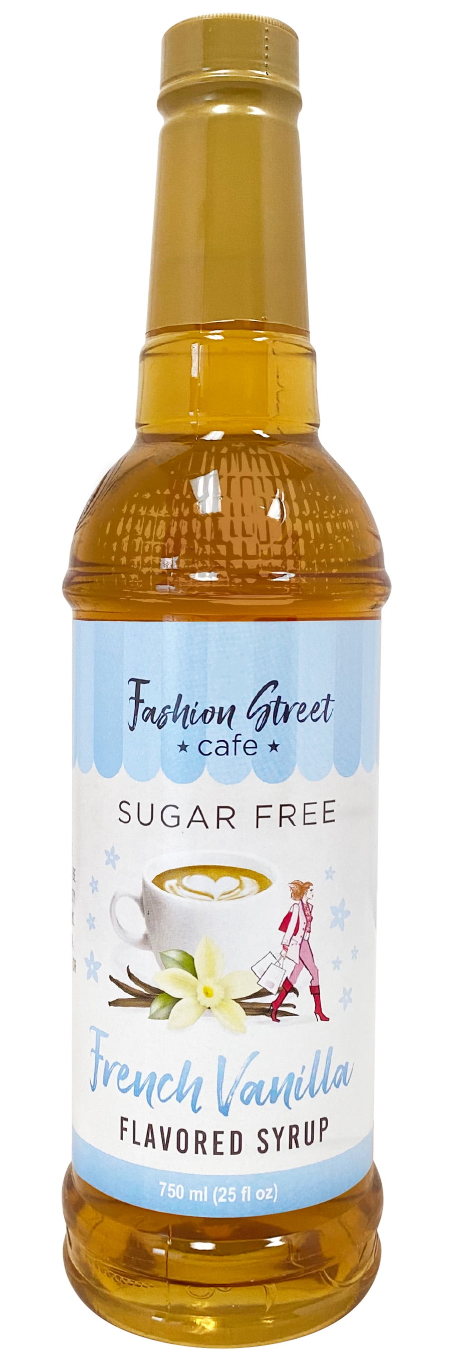 Fashion Street Cafe Sugar Free Flavored Coffee Syrup - French Vanilla ...