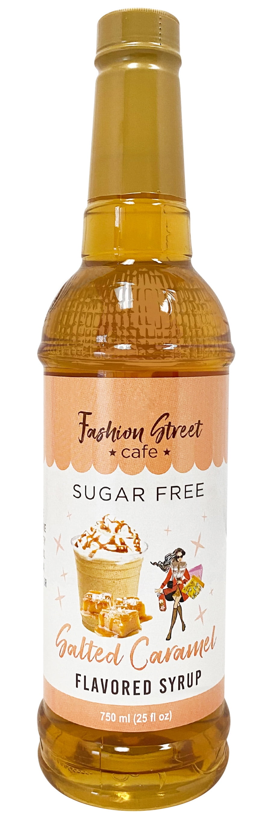 Fashion Street Cafe Sugar Free Flavored Coffee Syrup - Salted Caramel ...