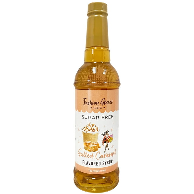 Fashion Street Cafe Sugar Free Flavored Coffee Syrup - Salted Caramel ...