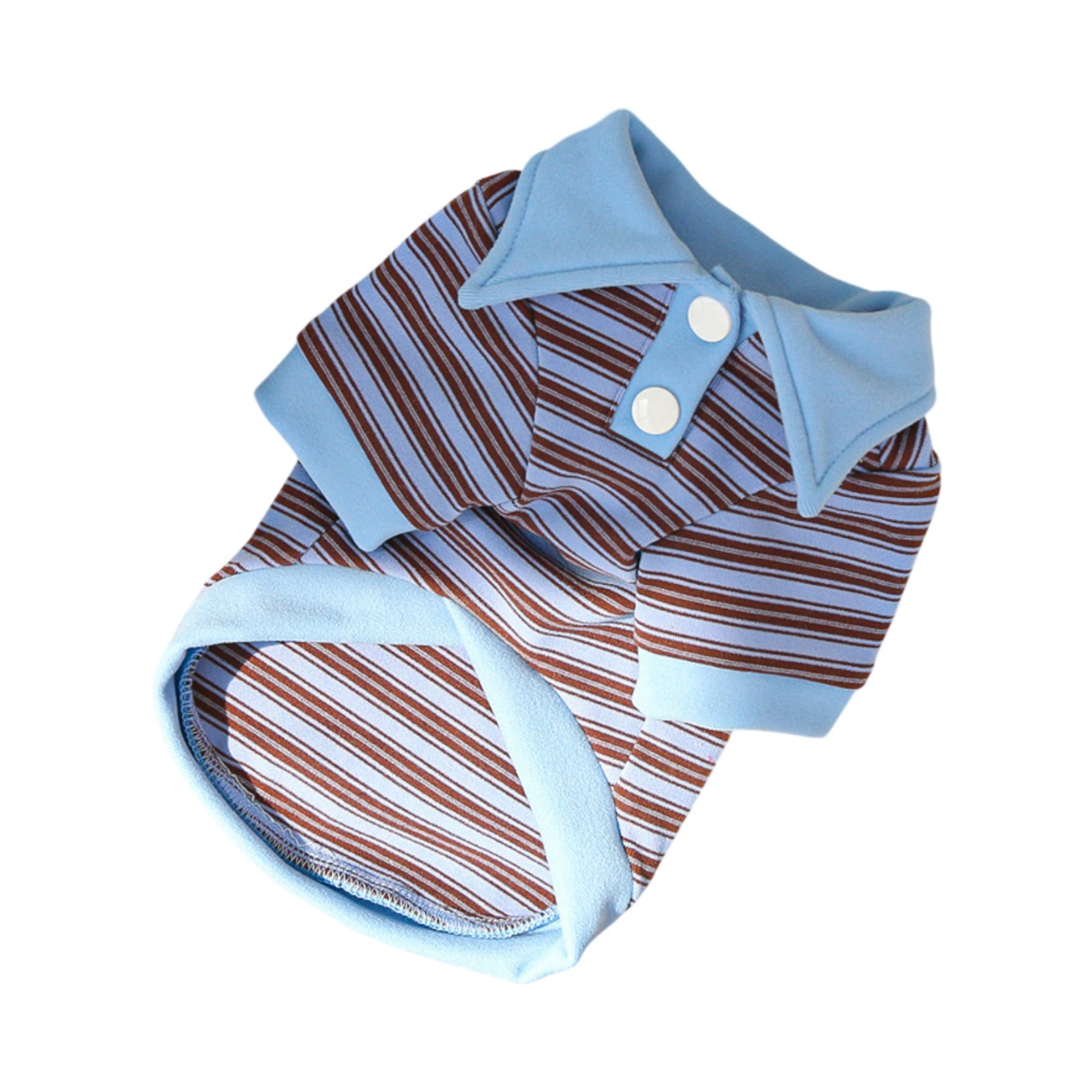 Fashion Striped Dog Shirt Polo Collar Autumn Soft Dog Clothes Cute Warm ...