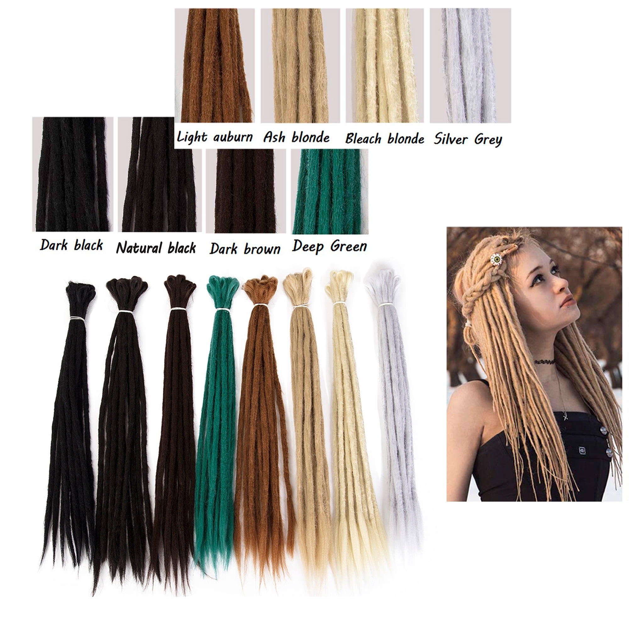 Fashion Style Cool Reggae Hair 20 inch Full Head Colorful Synthetic ...