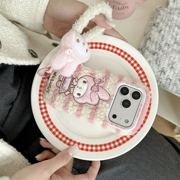 Fashion Style Cute Cartoon Plush Winter Hello Kitty Phone Case Suitable ...