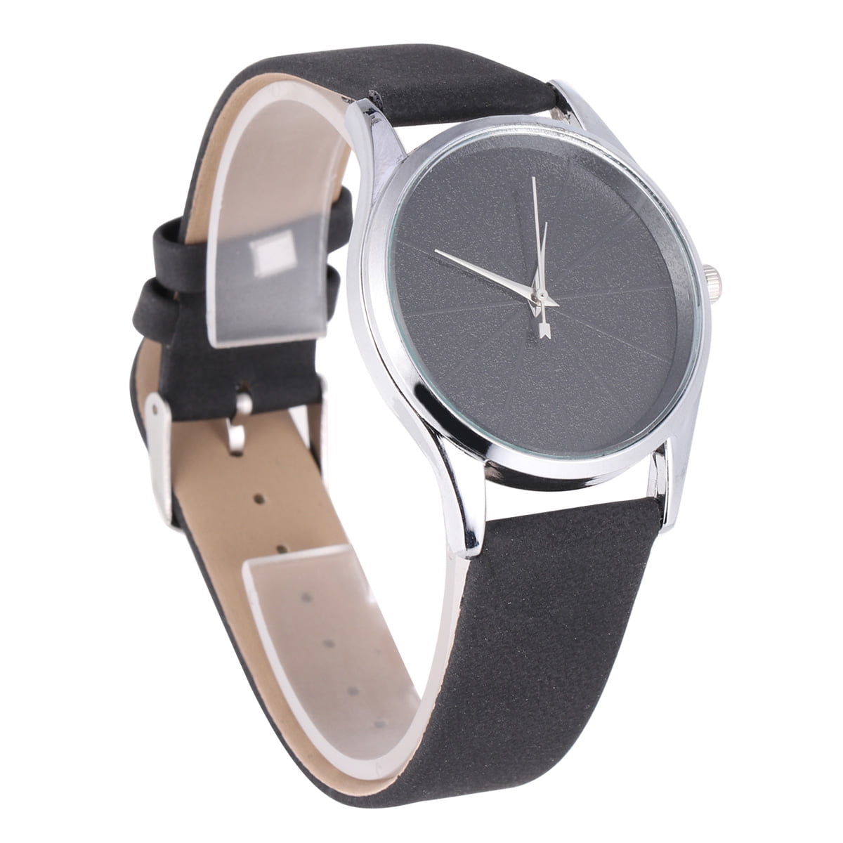 Fashion Style Simple Quartz Watch Elegant Wristwatch Thin Leather Band ...