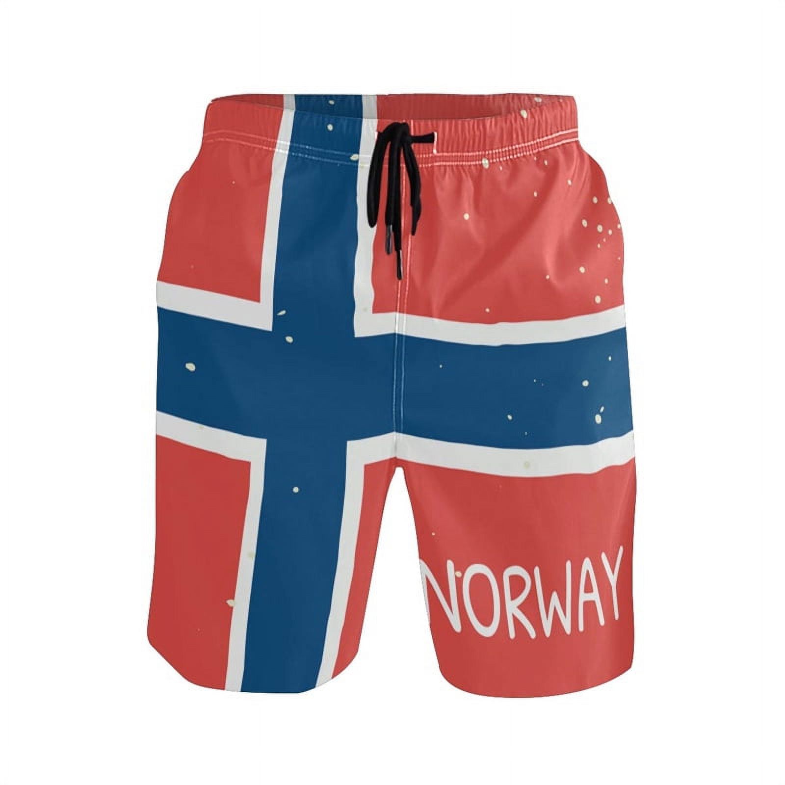 Fashion Summer 3d Norway Flag Hawaii Beach Man Swimsuit Shorts Swimwear ...