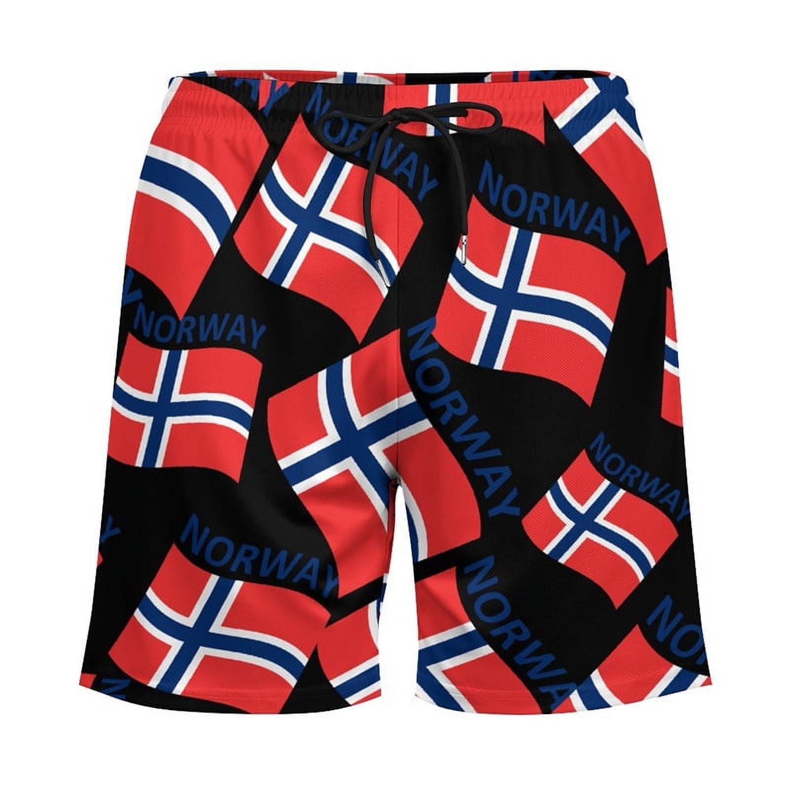 Fashion Summer 3d Norway Flag Hawaii Beach Man Swimsuit Shorts Swimwear ...