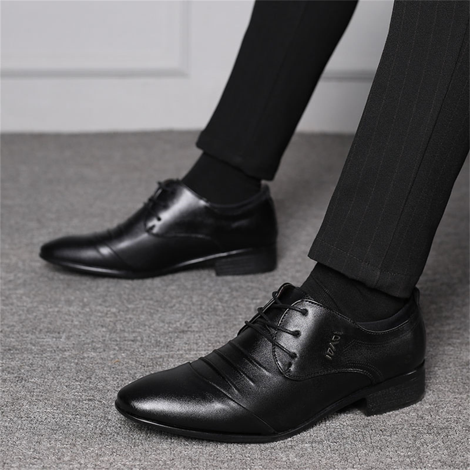 Fashion Summer And Autumn Men Leather Shoes Low Heel Pointed Toe Lace ...
