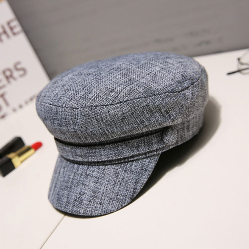 Fashion Summer Cotton Linen Women Flat Cap Berets Navy Hats Octagonal ...