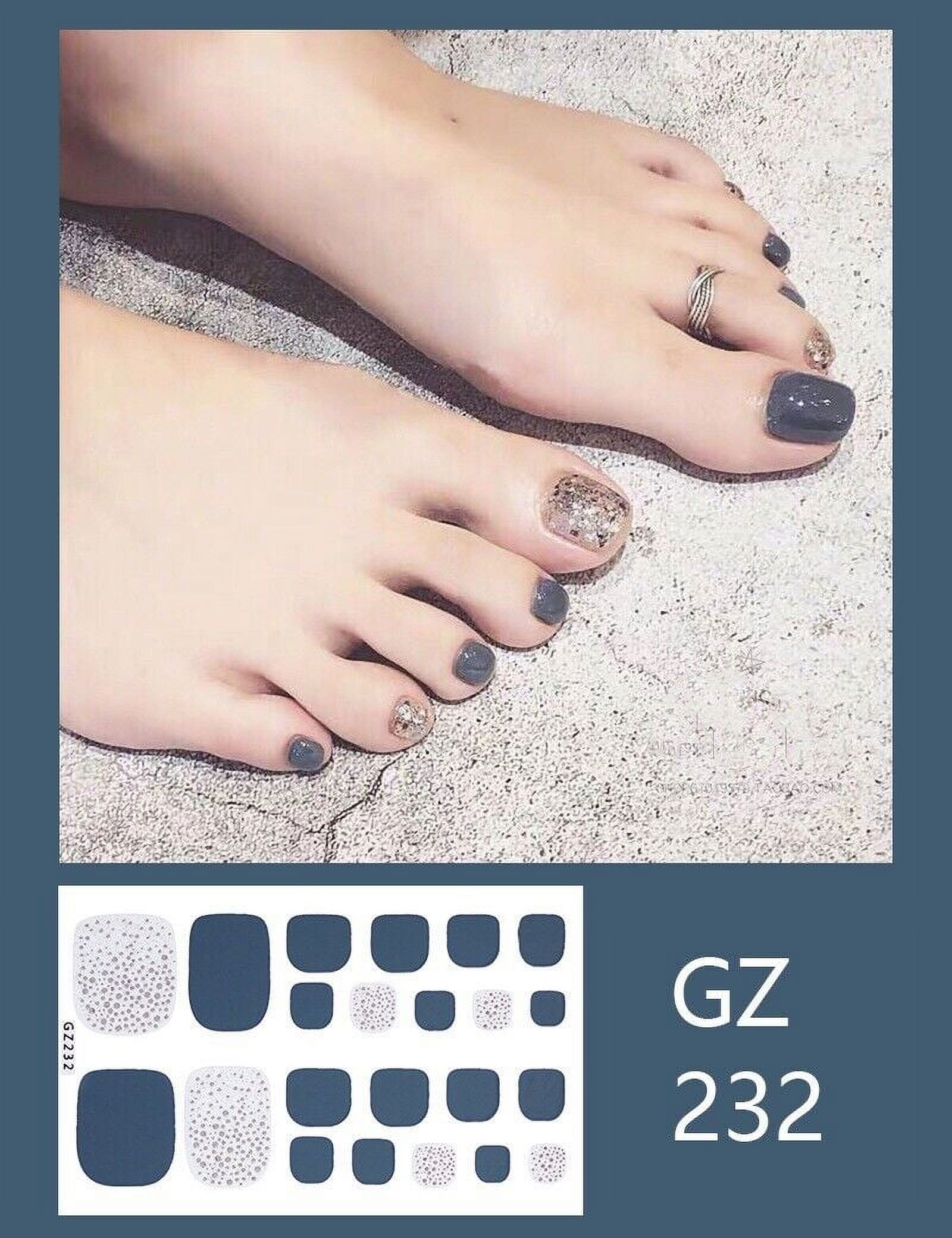Fashion Summer Toe Nail Stickers Decals Wraps Stickers Nail Art ...