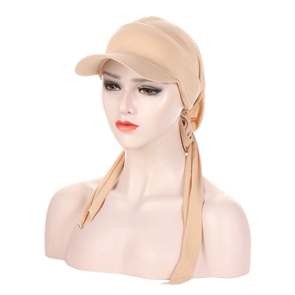 Fashion Sunscreen Headscarf Head Wrap Wrap Caps Turban Hat Muslim Hijab ...