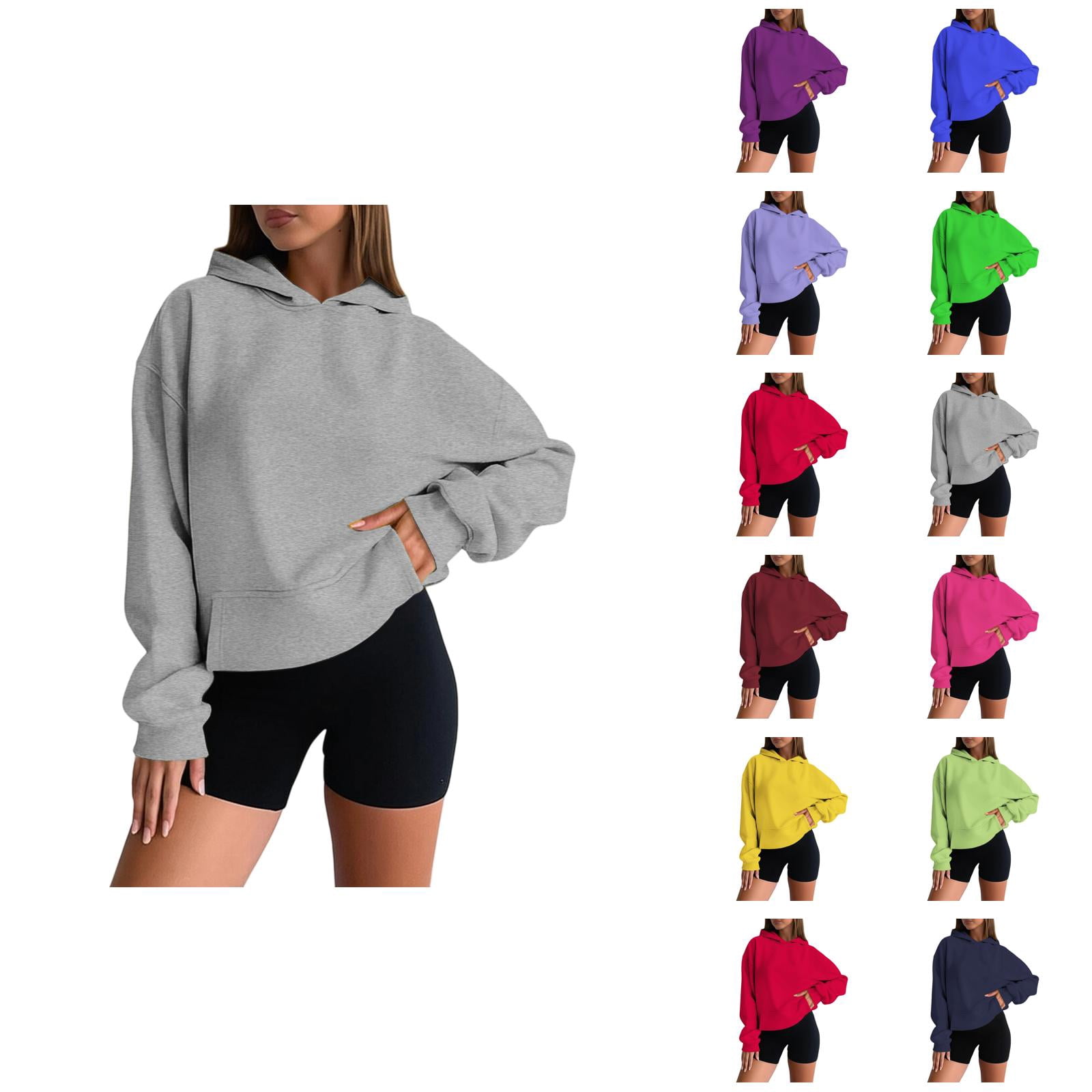 Fashion Sweatshirt Women's Solid Sweatshirt Women's Casual Hooded ...