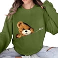 Fashion Sweatshirts For Women Cute Cartoon Bear Graphic Long Sleeve ...