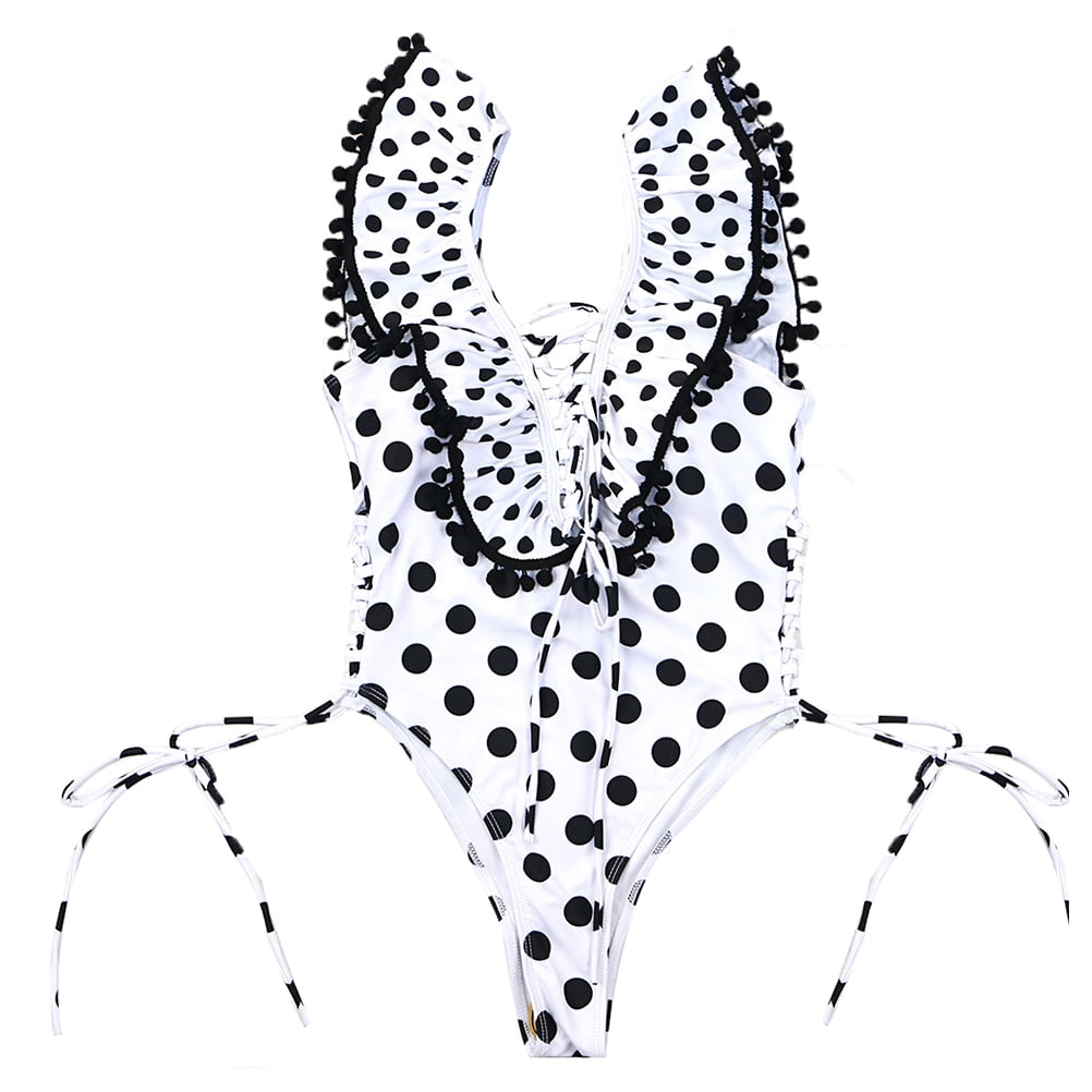 Fashion Swimwear Sexy Bikini Ruffled Swimsuit One Piece Bathing Suits For Women