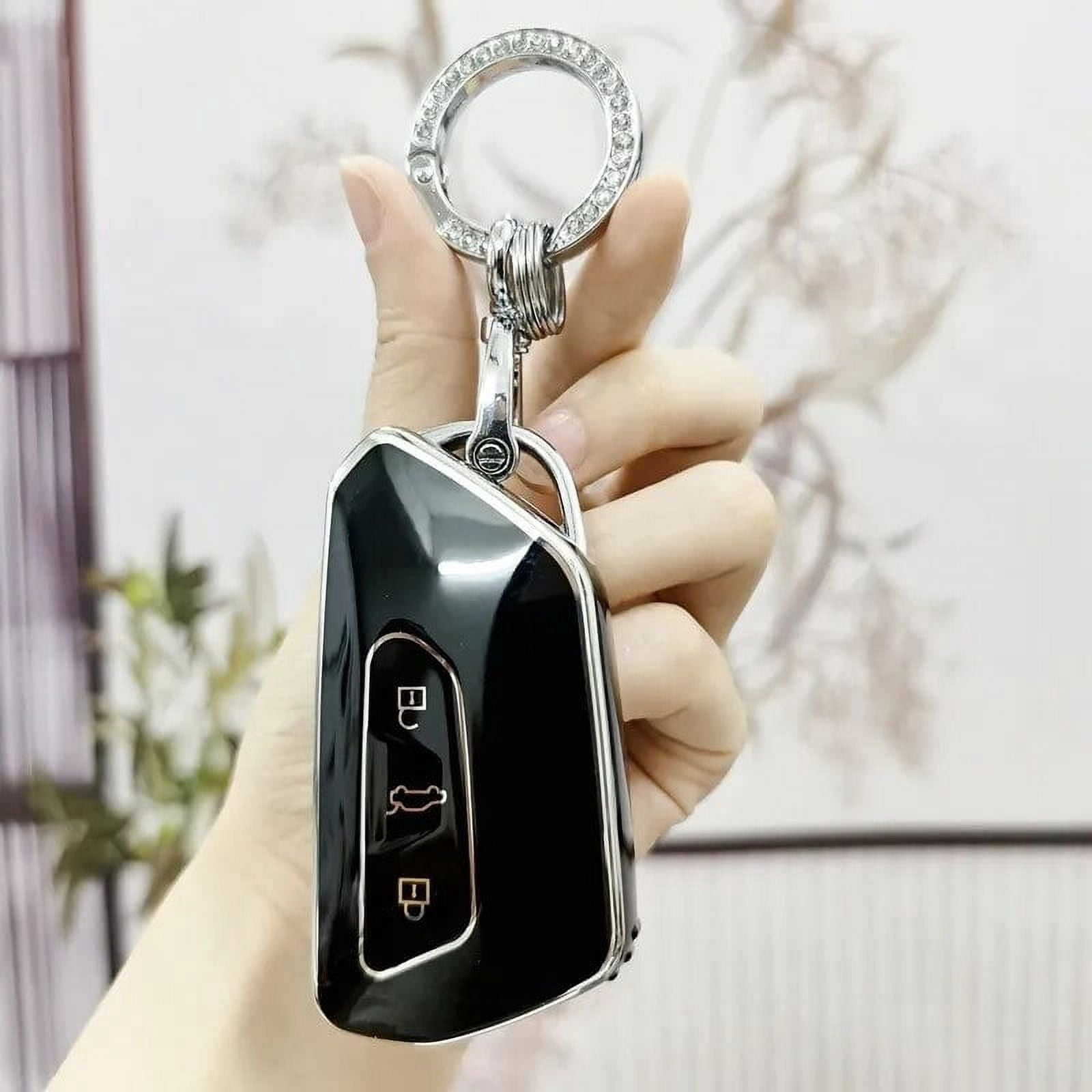 Fashion TPU Car Key Case Cover for VW Volkswagen Polo Golf 8 2021 Skoda ...