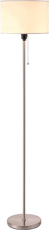 Fashion Ted - Drum Shade Standing Lamp, Pull Chain Switch, E26 Socket ...