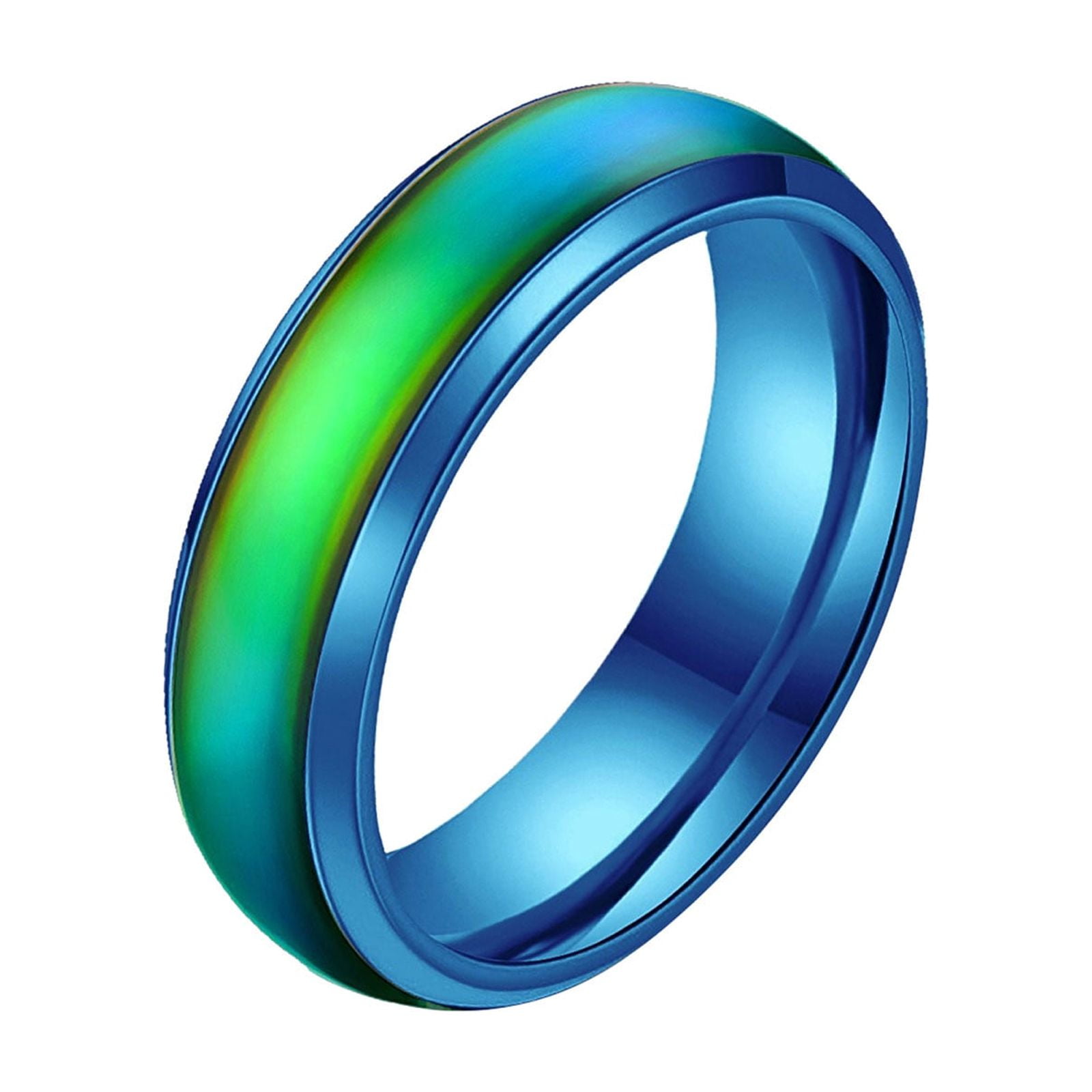 Fashion Thermochromic Stainless Steel Ring Color Changing Ring Jewelry ...