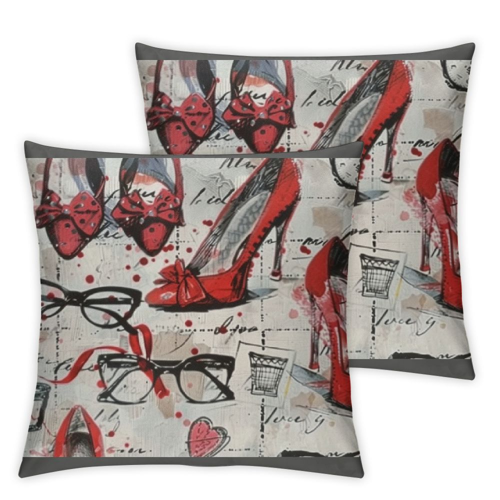 Fashion Throw Pillow Cover Bags and Cool Items Specled Ribbon , Square ...