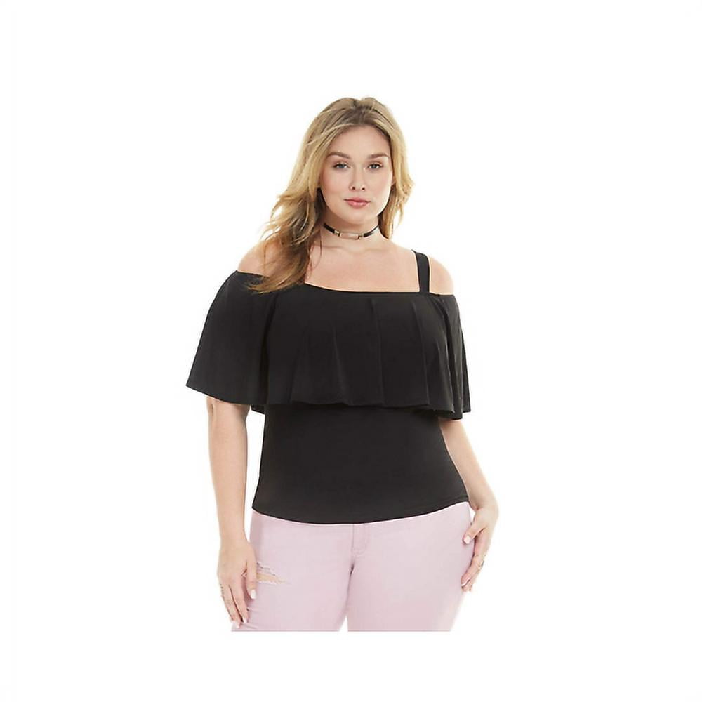 Fashion To Figure Women's Plus Size Sasha Ruffle Top - Walmart.com