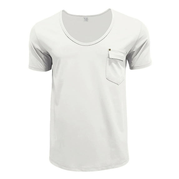 Fashion Top for Men - European and Style Men V Neck Pocket T Shirt ...