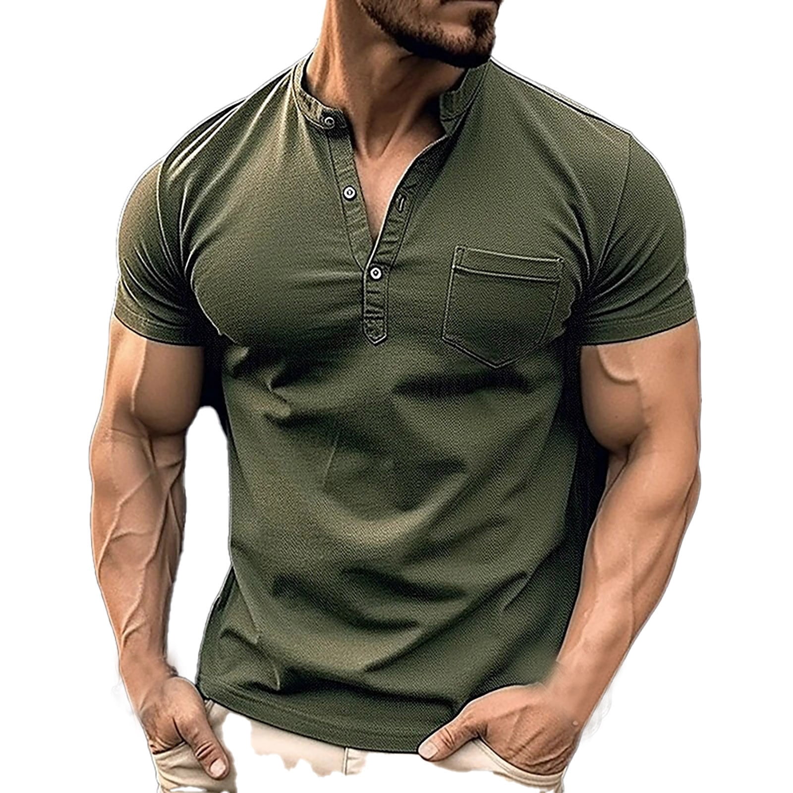 Fashion Top for Men - Men's Short Sleeve Casual T-Shirt Featuring a ...