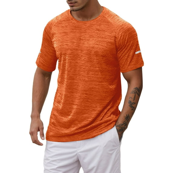 Fashion Top for Men - Men's Athletic Performance Tee Wicking Summer Workout Shirt for Fitness ...