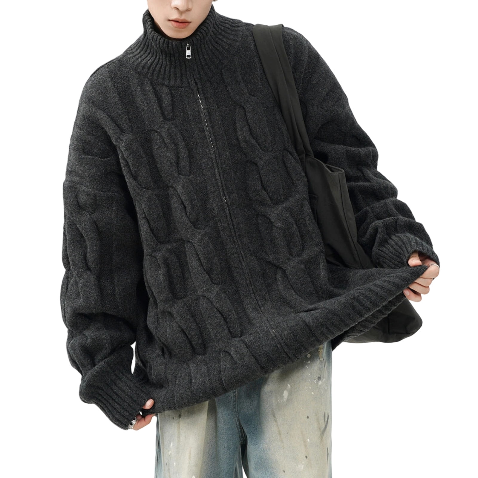 Fashion Top for Men - Men's Knit Cardigan Sweater Soft Lightweight ...