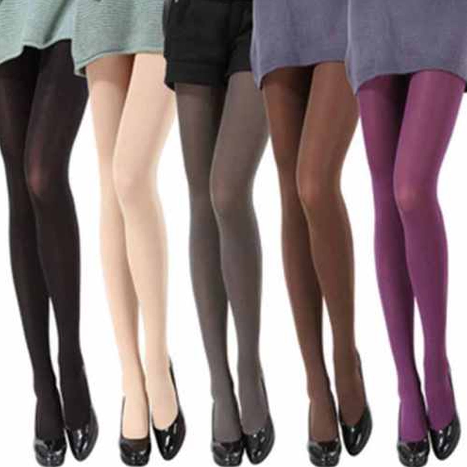 AmShibel Women Ladies Casual New Solid Simple Tights Candy Colors ...