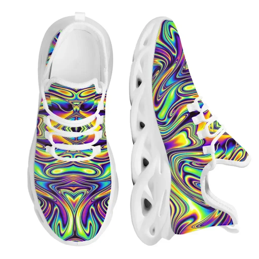 Fashion Trippy Colorful Mesh Breathable Outdoor Shoes Comfortable ...