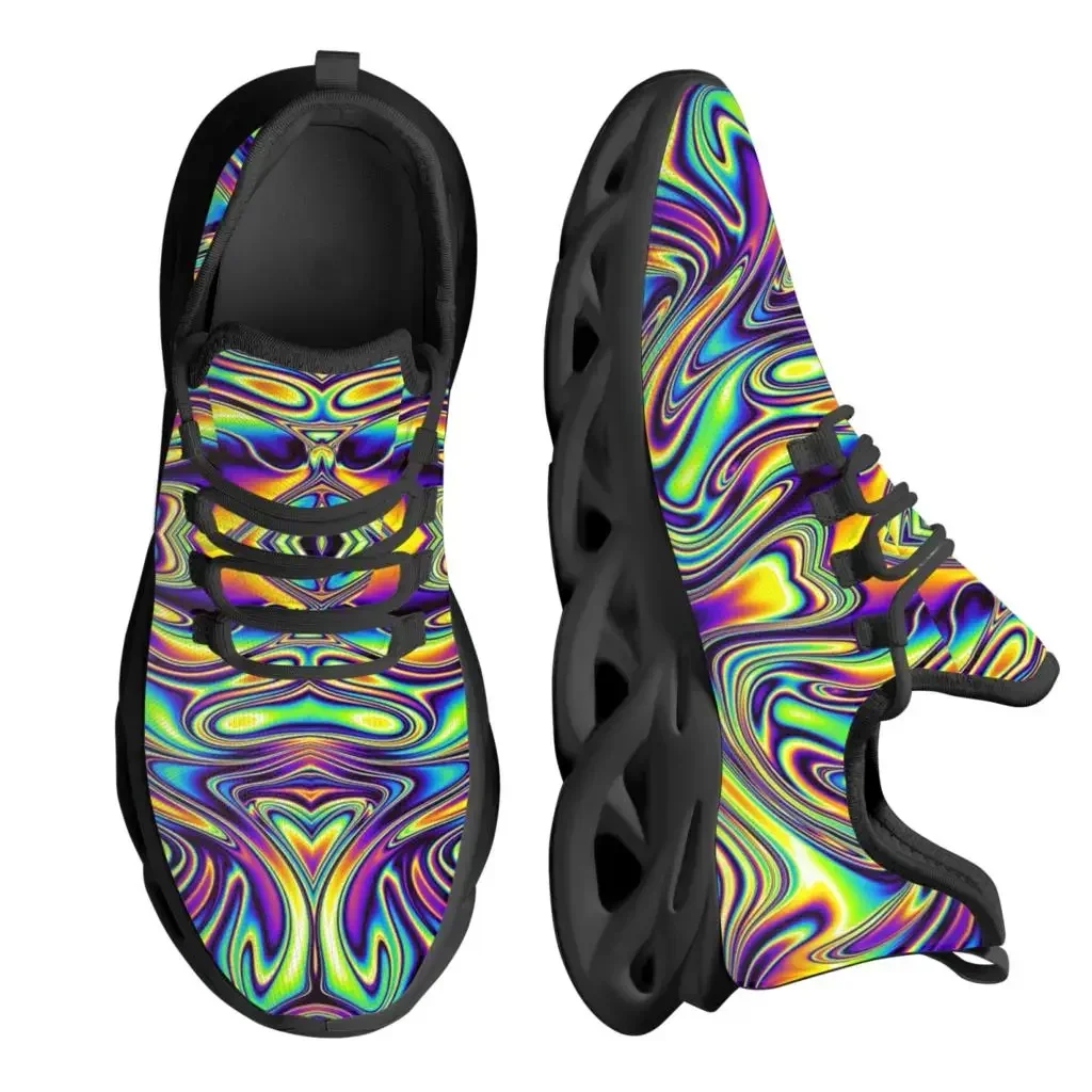Fashion Trippy Colorful Mesh Breathable Outdoor Shoes Comfortable ...